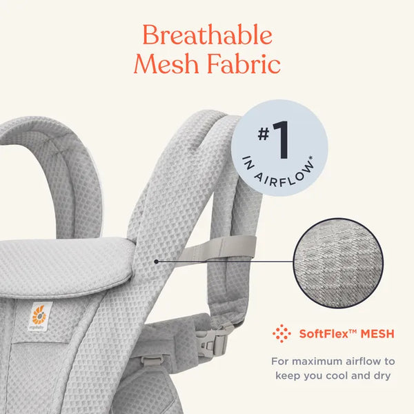 Omni Deluxe Mesh Baby Carrier - Pearl Grey • Official Store • Ergobaby ...